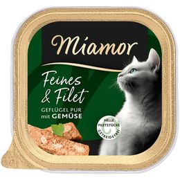 16x100 g Miamor Feines & Filet Gefl&uuml;gel Pur mit Gem&uuml;se