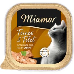 16x100 g Miamor Feines & Filet Gefl&uuml;gel Pur mit Huhn