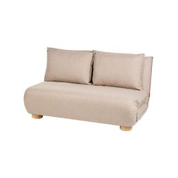 Beliani Schlafsofa ABISKO in Beige/Schwarz/Braun - (W) 140 x (H) 80 x (L) 82 cm | Gr.: onesize