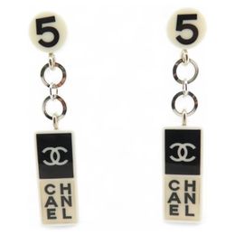 Chanel Ohrringe - NEUE Chanel H&Atilde;&bdquo;NGEROHRSTECKER LOGO CC NUMMER 5 HAR - Gr. unisize - in Mehrfarbig - f&uuml;r Damen