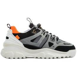 Mason Garments Low-Top Sneaker - Genova Leather Nubuck Grey - Gr. 40 (EU) - in Grau - f&uuml;r Damen