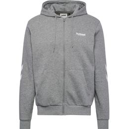 Hummel Rei&szlig;verschluss Kapuzenpullover Hmllegacy Herren in GREY MELANGE | Gr.: M