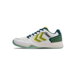 Hummel Hallenschuh All Court Innenbereich Damen in WHITE/GREEN/YELLOW | Gr.: 50