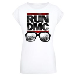 F4NT4STIC Extended Shoulder T-Shirt Run DMC Glasses NYC in wei&szlig; | Gr.: S