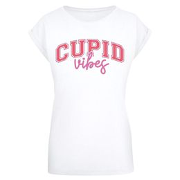 F4NT4STIC Extended Shoulder T-Shirt Cupid Vibes Valentinstag Amor in wei&szlig; | Gr.: S