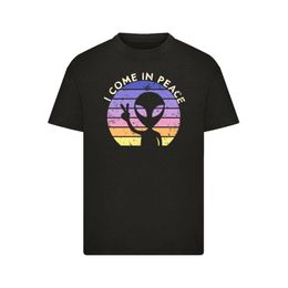 F4NT4STIC T-Shirt Alien Peace Sunset in schwarz | Gr.: 134/140