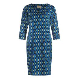 Cartoon Casual-Kleid mit Muster in Blau/Gr&uuml;n | Gr.: 44
