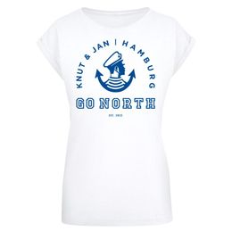 F4NT4STIC T-Shirt Go North Knut Jan Hamburg Knut Jan Hamburg in wei&szlig; | Gr.: XS
