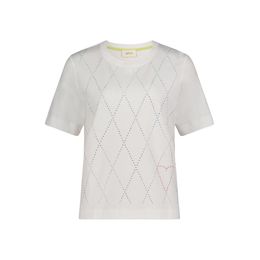 Cartoon Kurzarm-Shirt mit Rundhalsausschnitt in Patch Cream/Pink | Gr.: 34
