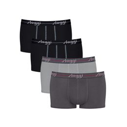 Sloggi Boxershort 4er Pack in Schwarz/Grau/Schwarz | Gr.: XL