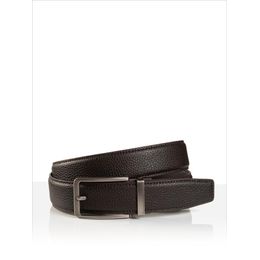 MONTI Lederg&uuml;rtel YALE 3,5cm breit, Automatikschlie&szlig;e Stufenlos in brown uni | Gr.: 125 cm