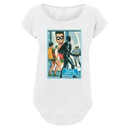 F4NT4STIC Long Cut T-Shirt DC Comis Superhelden Batman TV Serie Dynamic Duo in wei&szlig; | Gr.: XS
