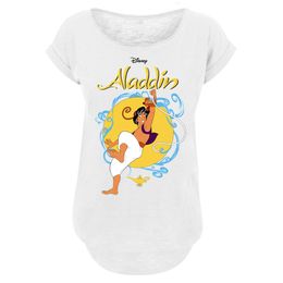 F4NT4STIC Long Cut T-Shirt Long Cut T-Shirt Disney Aladdin Rope Swing in wei&szlig; | Gr.: S