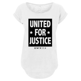 F4NT4STIC Long Cut T-Shirt DC Comics Justice League United For Justice in wei&szlig; | Gr.: XS