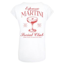 F4NT4STIC Extended Shoulder T-Shirt Espresso Martini Social Club in weiß | Gr.: XS