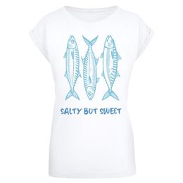F4NT4STIC Extended Shoulder T-Shirt Salty But Sweet in wei&szlig; | Gr.: L
