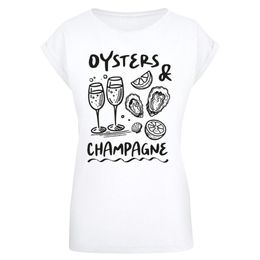 F4NT4STIC Extended Shoulder T-Shirt Oysters And Champagne Summer in wei&szlig; | Gr.: 5XL