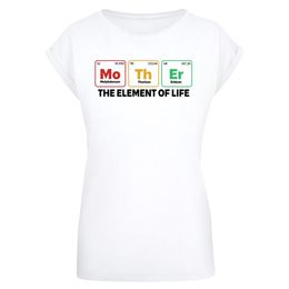 F4NT4STIC T-Shirt Mothers Day Minimalist Periodic Table Geeky Mom in wei&szlig; | Gr.: XS