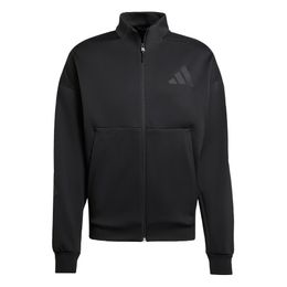 adidas Sportswear Athletic Zip-Up Hoodie 'Z.N.E.' male size L Anthracite / Black