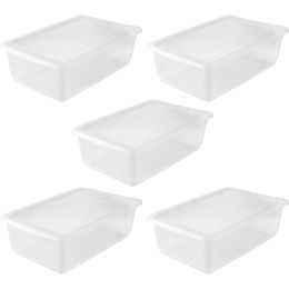 keeeper Aufbewahrungsbox "bea, 5er Set, mit Air Control-System 30L, 59 x 39 x 18 cm", B/H/T: 59cm x 18cm x 39cmtransparent, Badezimmer,