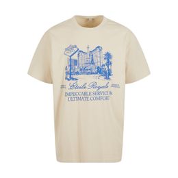 T-Shirt MisterTee "MisterTee Etoile Royale Oversize Tee", Damen, Gr. M, sand, 100% Baumwolle, bedruckt, oversize, Rundhals, Shirts T-Shirt