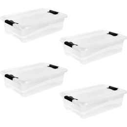 keeeper Aufbewahrungsbox "Cornelia, 4er Set, 28 L, 59,5 x 39 x 19,5 cm", B/H/T: 59,5cm x 19,5cm x 39cmtransparent, Badezimmer, Aufbewahrungsboxen,