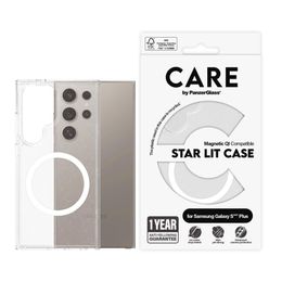 CARE BY PANZERGLASS Handyh&uuml;lle "Magnetic QI Compatible Star Lit Case f&uuml;r Samsung Galaxy S25 Ultra", transparent, B:11cm H:2,5cm T:20cm, H&uuml;llen, Backcover, Schutzh&uuml;lle, Handyschutzh&uuml;lle, Case, Schutzcase, sto&szlig;fest