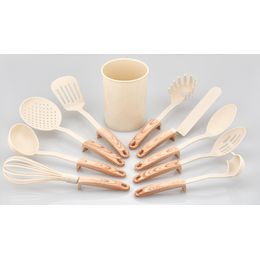 my home K&uuml;chenorganizer-Set "IVO"beige, braun, K&uuml;chenhelfer-Sets, im modernen Design mit praktischem Standfu&szlig;