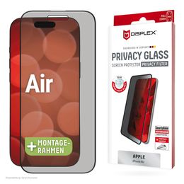 Displex Displayschutzglas "Privacy Glass Screen Protector", schwarz, B:11cm H:1,2cm T:19,5mm, Displayfolien, Displayschutzfolie, Schutzfolie, Bildschirmschutz, kratz- & sto&szlig;fest