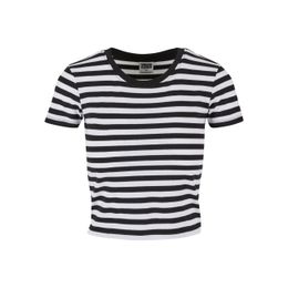 Urban Classics Damen T-Shirt "Urban Classics Damen Ladies Short Striped Tee"weiß, schwarz, Gr. XL, gestreift, 100% Baumwolle, Shirts