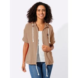 Casual Looks Damen Blusenjackecamel, Gr. 36, 100% Baumwolle, Jacken