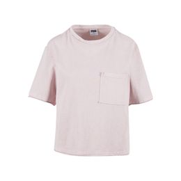 T-Shirt Urban Classics "Urban Classics Ladies Washed Jersey Boxy Shirt", Damen, Gr. L, blushedrose, 83% Baumwolle, 17% Polyester, unifarben, normal, Rundhals, Shirts T-Shirt