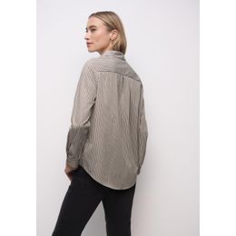 Street One Damen Langarmbluselight terra mocha, Gr. 34, gestreift, Web, 79% Baumwolle, 19% Polyamid, 2% Elasthan, Blusen