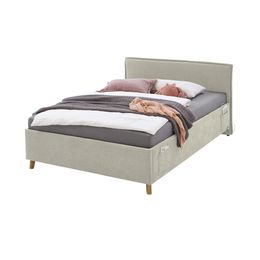 Höffner Polsterbett mit trendiger Kederumrahmung Fun beige Maße (cm): B: 153 H: 90 » Höffner