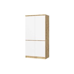 Höffner Drehtürenschrank 90 cm breit Valentina mehrfarbig Maße (cm): B: 90 H: 180 » Höffner