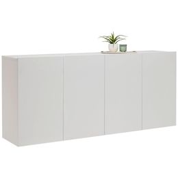 Hom&acute;in Hom`in Sideboard, Wei&szlig;, Holzwerkstoff, 6 F&auml;cher, 180x80x42 cm, h&auml;ngend, Wohnzimmer, Kommoden & Sideboards, Sideboards