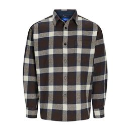Jack & Jones JACK & JONES Hemd 'JWHFREDERIKSBERG' Herren Gr&ouml;&szlig;e XL ecru / marine / schoko