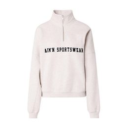 aim'n Aim'n Sportsweatshirt 'Varsity' Damen Gr&ouml;&szlig;e S beigemeliert / schwarz