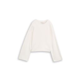 Tom Tailor M&auml;dchen Cropped Strickpullover mit Rundhalsausschnitt, braun, Uni, Gr. 128