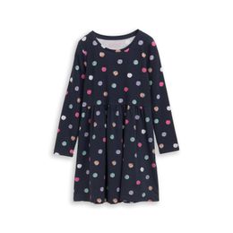 Tom Tailor M&auml;dchen Mini-Jersey-Kleid mit Allover-Print, blau, Gemustert, Gr. 104/110