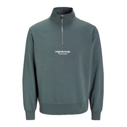 Jack & Jones JACK & JONES Sweatshirt 'JWHVESTERBRO' Herren Gr&ouml;&szlig;e S taubenblau / wei&szlig;