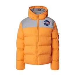 Alpha Industries Jacke 'HP NASA' Herren Größe XXXL grau / orange / rot / weiß