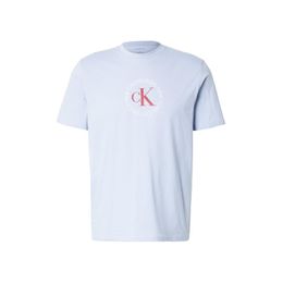 Calvin Klein Jeans T-Shirt Herren Gr&ouml;&szlig;e S pastelllila / dunkelrot / wei&szlig;