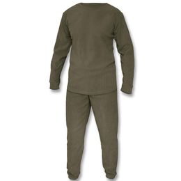 Mil-Tec Thermofleece Set m. Rundhals Shirt oliv , Gr&ouml;&szlig;e XL