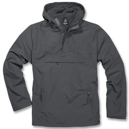 Brandit Hooded Windbreaker m. Fleecefutter anthrazit, Gr&ouml;&szlig;e XL