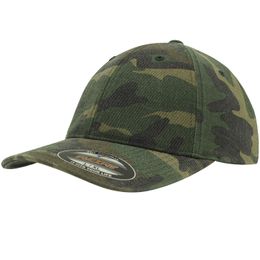 Flexfit Baseball Cap Garment Washed Camo woodland, Gr&ouml;&szlig;e L/XL