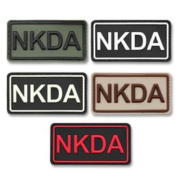 3-D Rubber Patch NKDA Abzeichen, Farbe khaki/braun