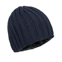 Fostex Strick Beanie gef&uuml;ttert blau