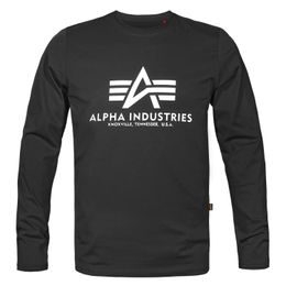 Alpha Industries Basic Alpha Langarm Shirt schwarz, Gr&ouml;&szlig;e M