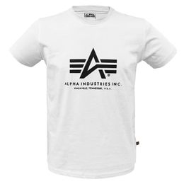 Alpha Industries Basic Alpha T-Shirt weiss, Gr&ouml;&szlig;e L